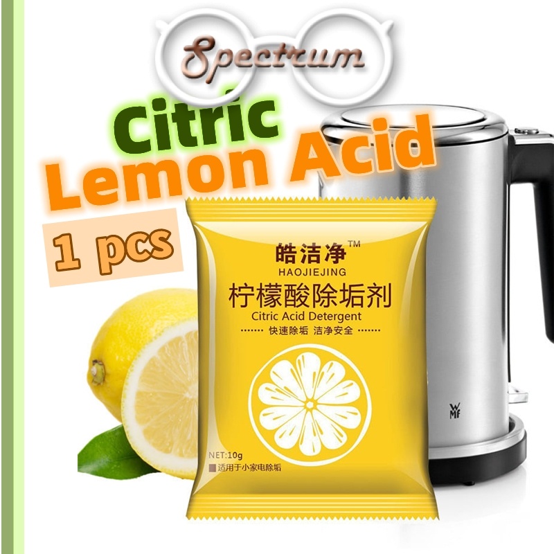 (1 pcs)Citric Lemon Acid Detergent 10g Inner Container Descaling Agent ...