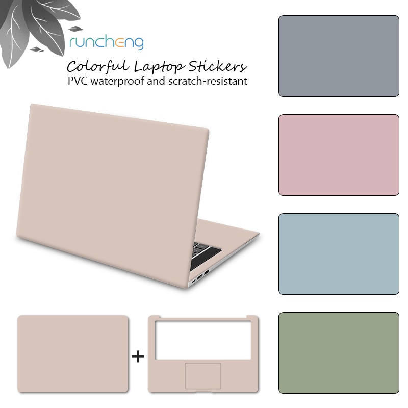 Solid Color Laptop Skin Morandi Grey Laptop Sticker 10-17 Inch PVC ...