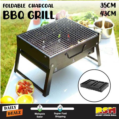 Portable Foldable Charcoal Barbecue Grill Stove Picnic / Pemanggang Arang BBQ | Shopee Malaysia
