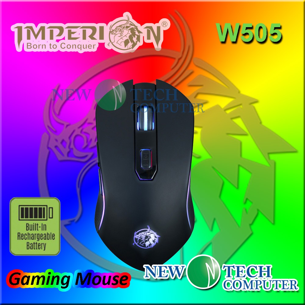 Imperion GAMING MOUSE W505 3200DPI / 6 Button / RGB 2.4G Wireless Built ...