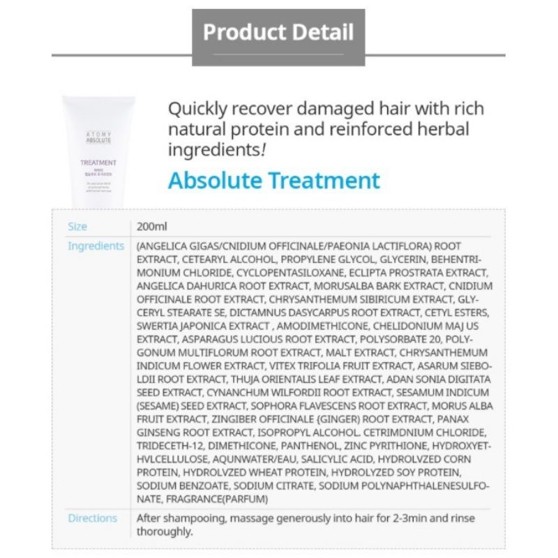 Atomy Absolute Treatment | Shopee Malaysia