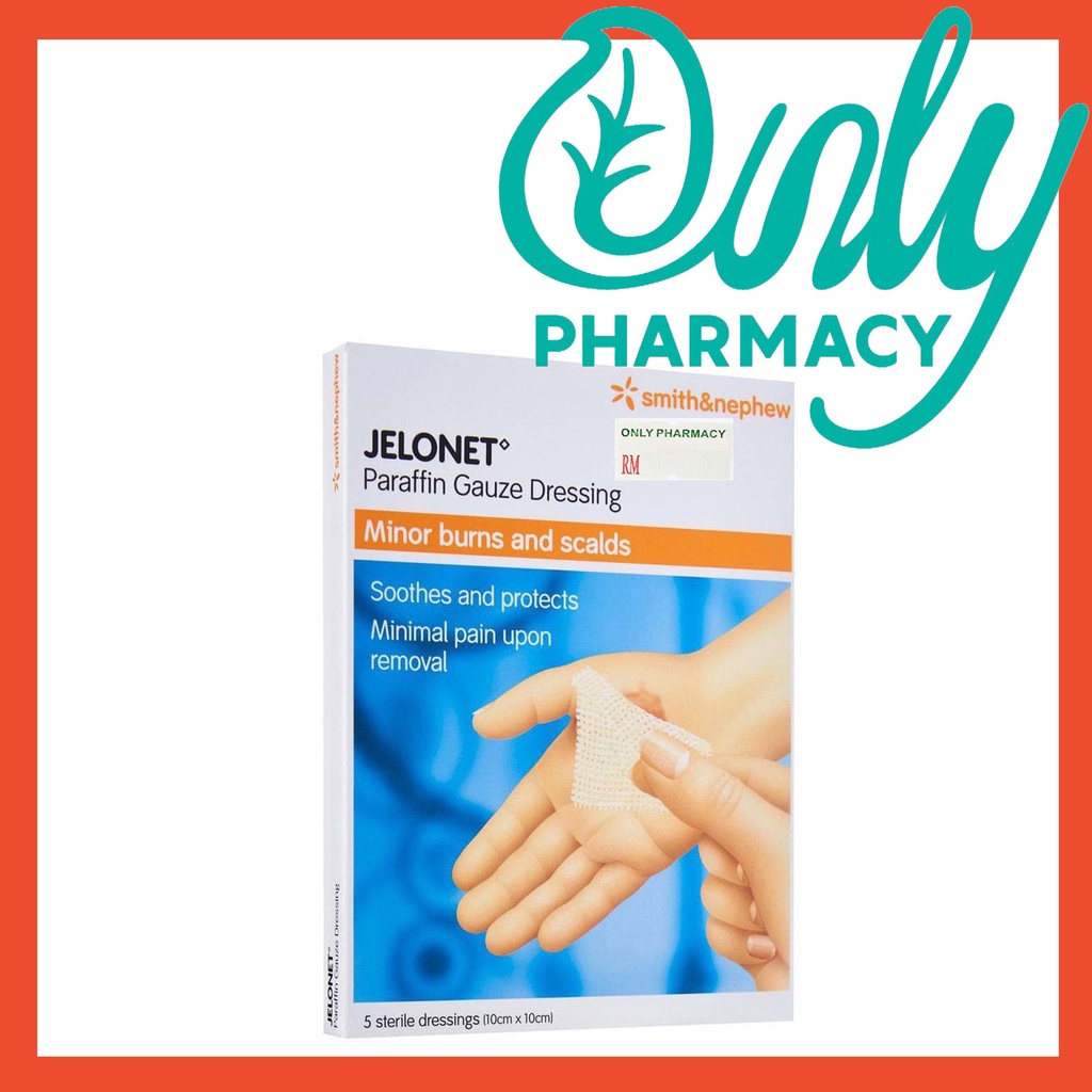 S&N JELONET Sterile Paraffin Gauze Dressing 10cmx10cm 1 pcs or 5 pcs ...