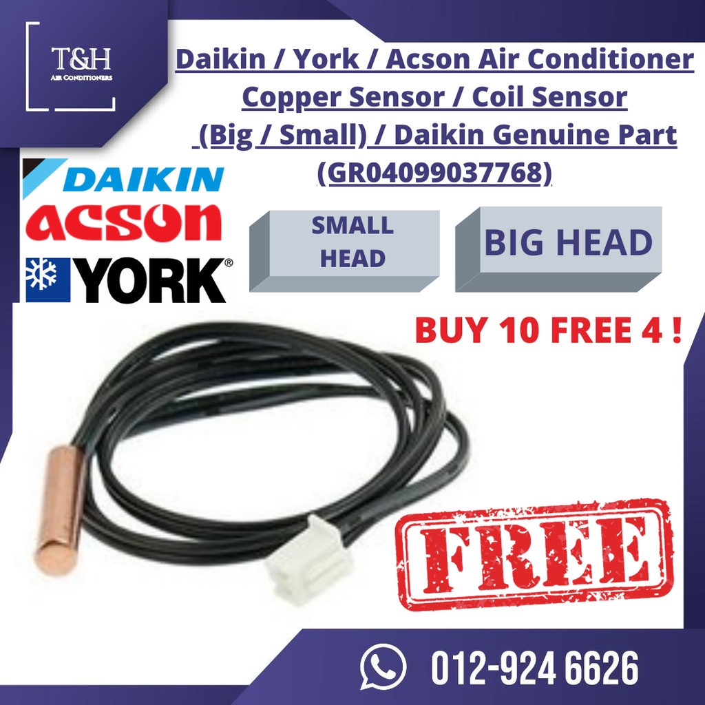 Air Conditioner Copper Sensor / Coil Sensor (Big / Small) Daikin ...