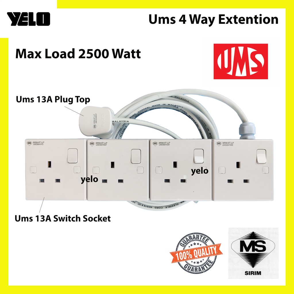 Heavy Duty Extension Trailing Socket With Full Copper 40/016 3core ...