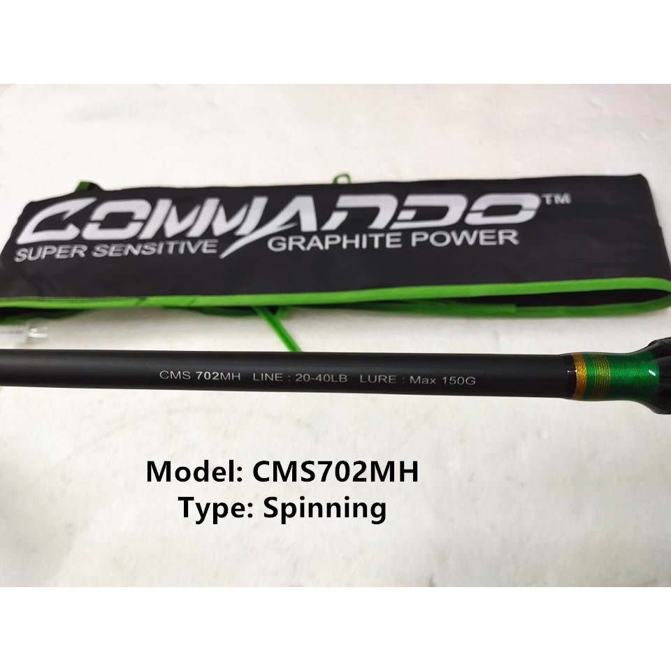 FISHDOM LEMAX COMMANDO SPINNING ROD JORAN PANCING PVC PACKING | Shopee ...