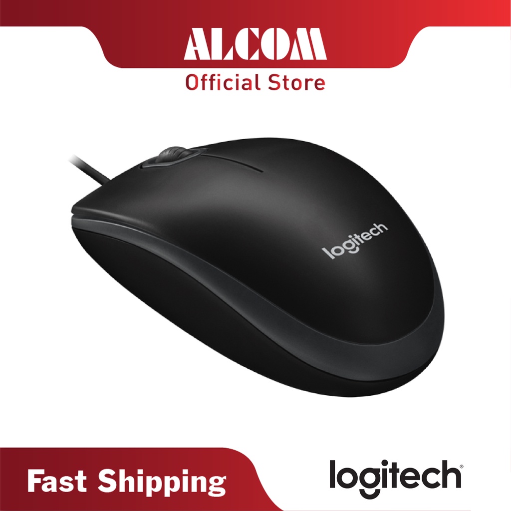 LOGITECH B100 Optical USB Wired Mouse with 800 DPI Resolution ...