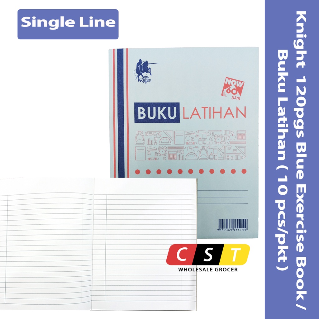 Knight 120pgs Blue Exercise Book / Buku Latihan [Single Line] (10 pcs ...
