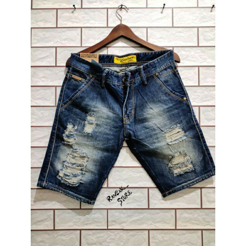 Men's ripped Shorts (Button jeans) | Shopee Malaysia