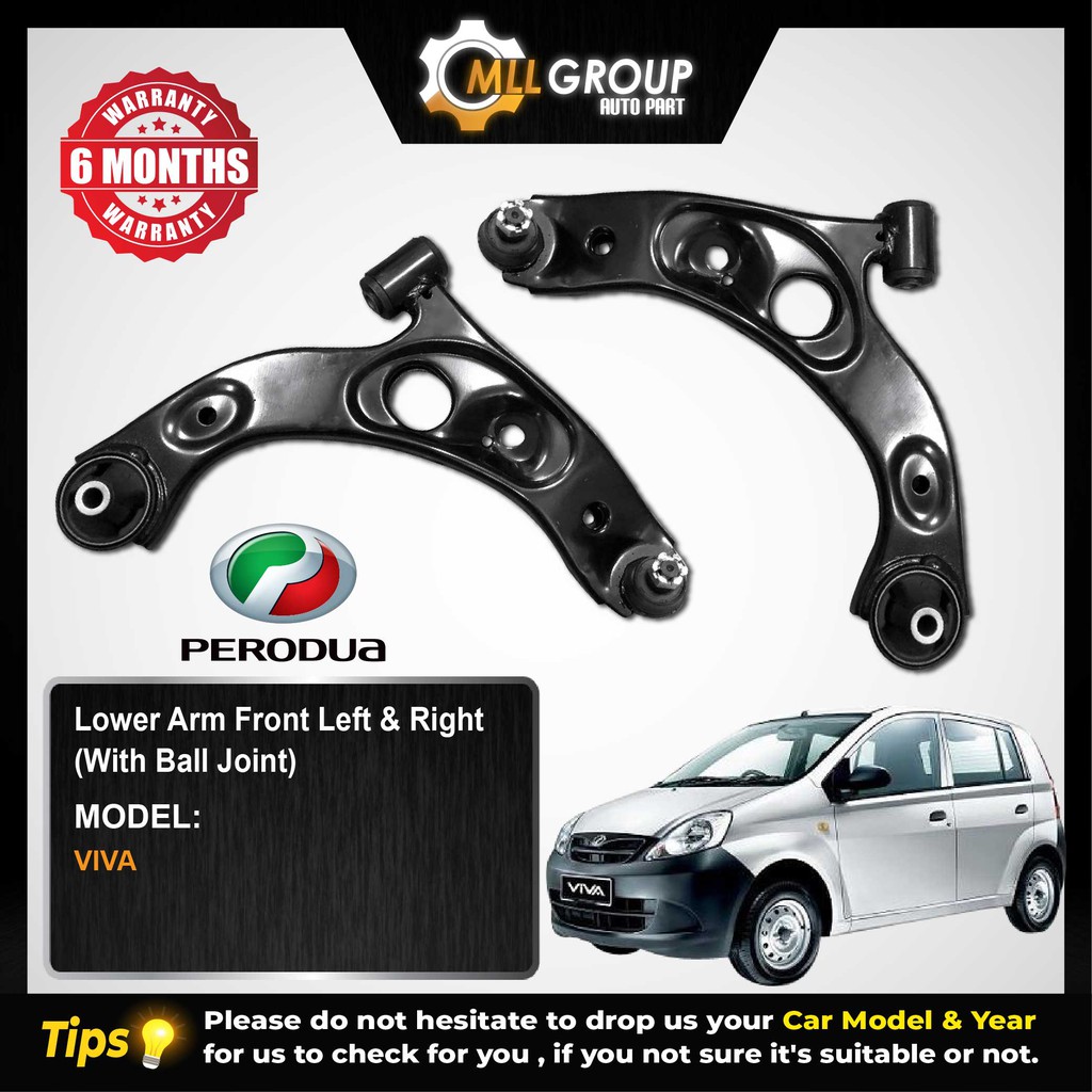 (MLL) PERODUA VIVA LOWER ARM FRONT LEFT & RIGHT - (WITH BALL JOINT ...