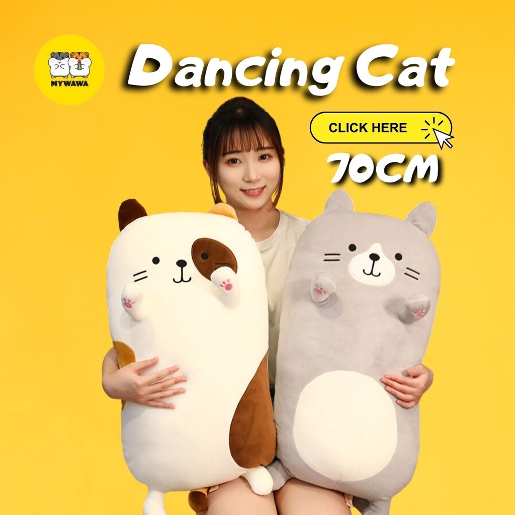 Big Hugging Pillow Cat Bolster Soft Stuffed Toys Birthday Gift ...