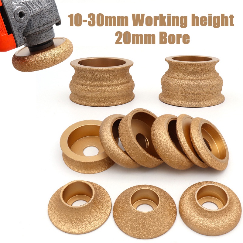 Bore 20mm Diameter 75mm Dry Vacuum Brazed Diamond Grinding Wheel Demi ...
