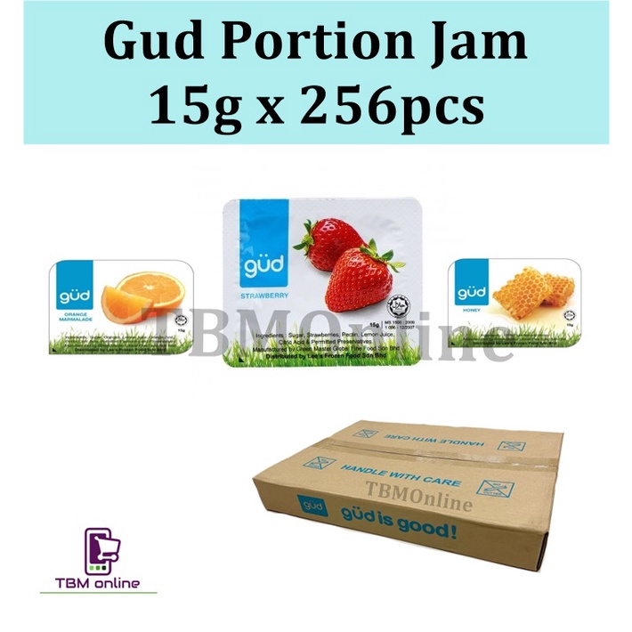 Gud Portion Jam - Strawberry/ Orange Marmalade/ Honey (15g x 256pcs ...