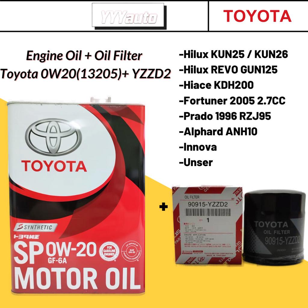 100% Original Toyota 0W-20 0W20 Synthetic SP GF-6A Engine Oil 4L ...