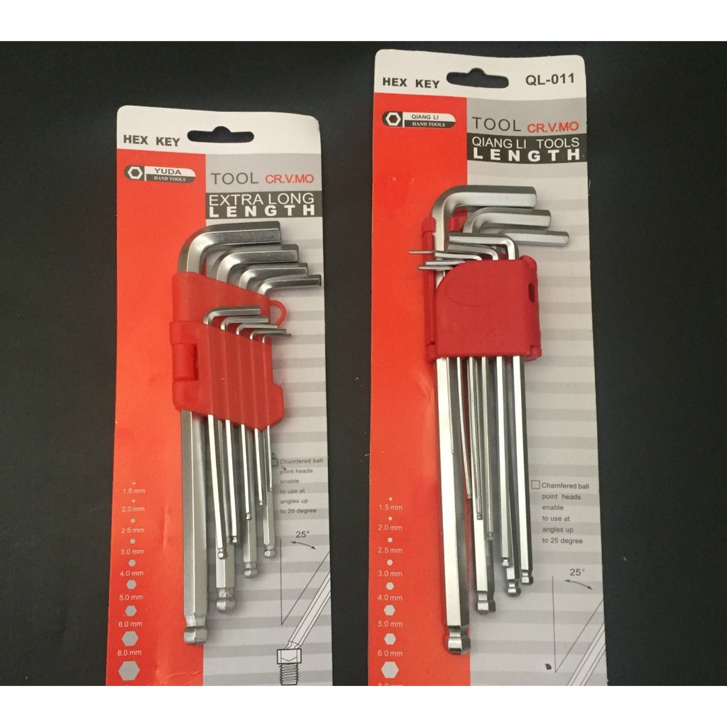 HIGH QUALITY 9 PCS BALL POINT HEX KEY SET/ allen key set | Shopee Malaysia