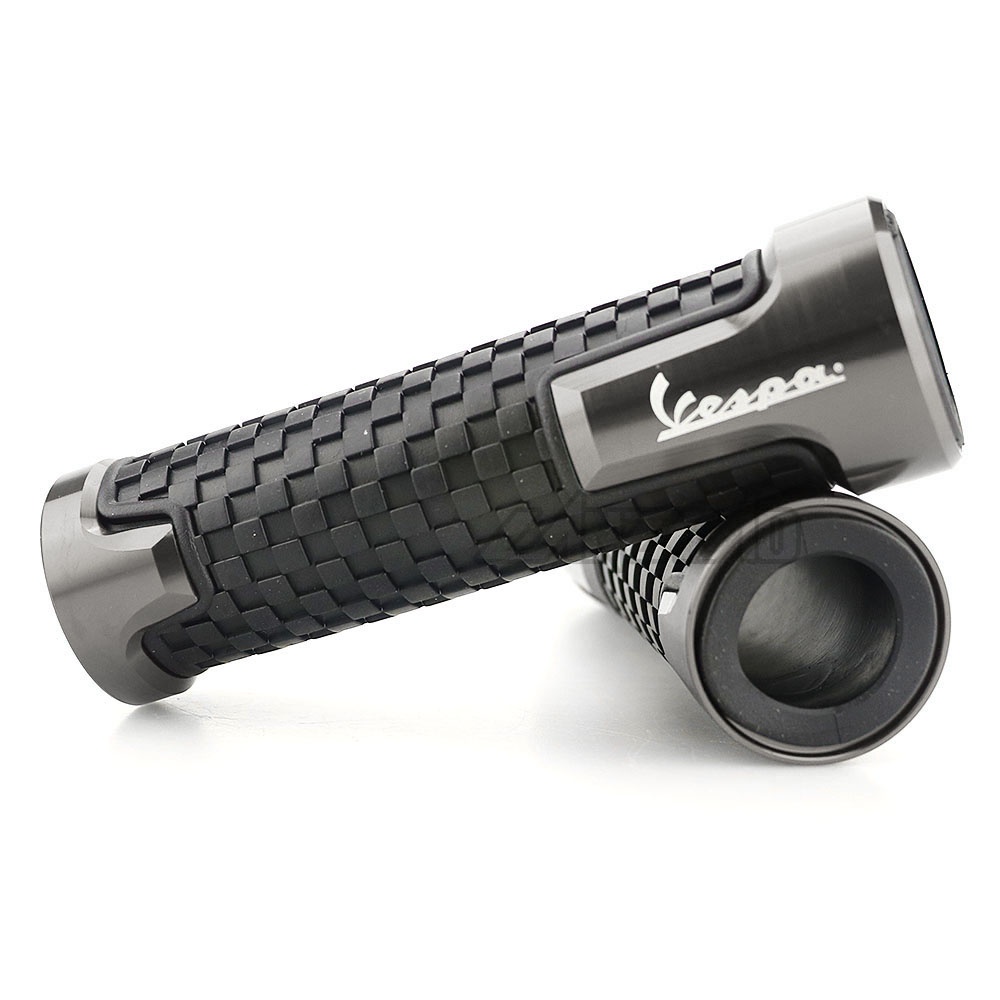 Motorcycle Hand Grips CNC Aluminum Rubber Gel Handle Grip for Piaggio ...