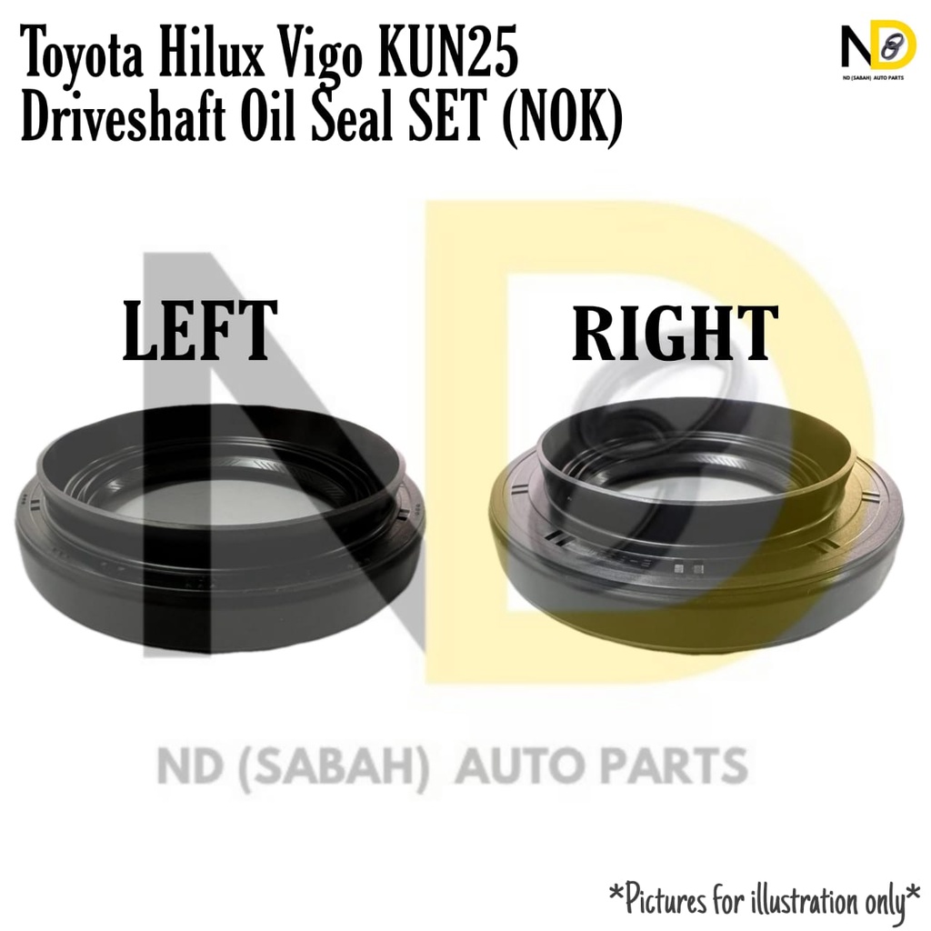 TOYOTA HILUX VIGO KUN25 DRIVESHAFT OIL SEAL NOK / VITON 90311-T0035 / 90311-T0037 47x69x10x16.5 ...