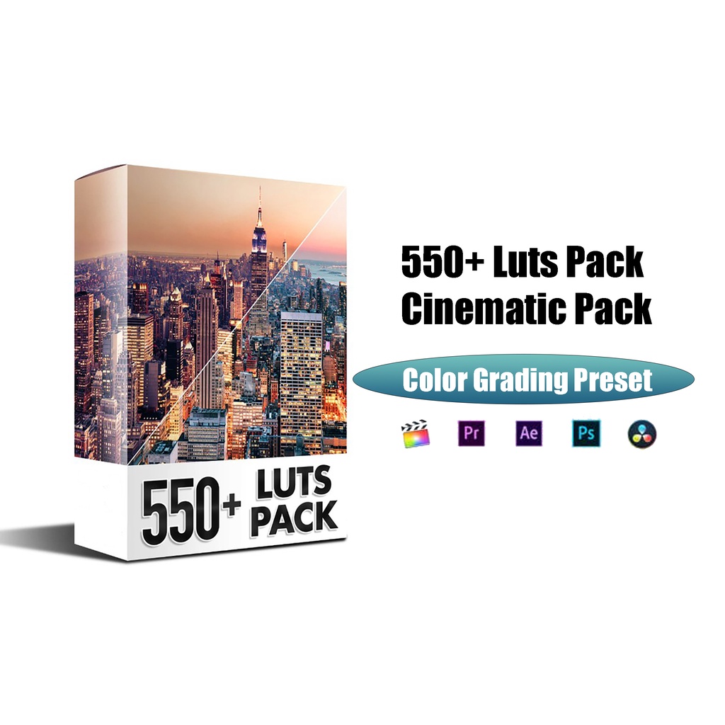 550+ LUTs – Cinematic Pack Color Grading preset For AE,PR, FCPX ...