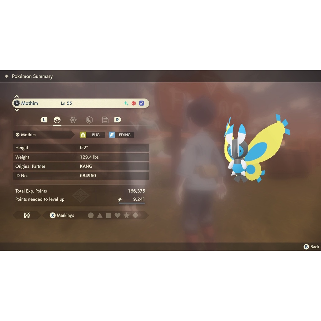 Pokemon Legends: Arceus - 6IV Shiny Alpha Mothim | Shopee Malaysia