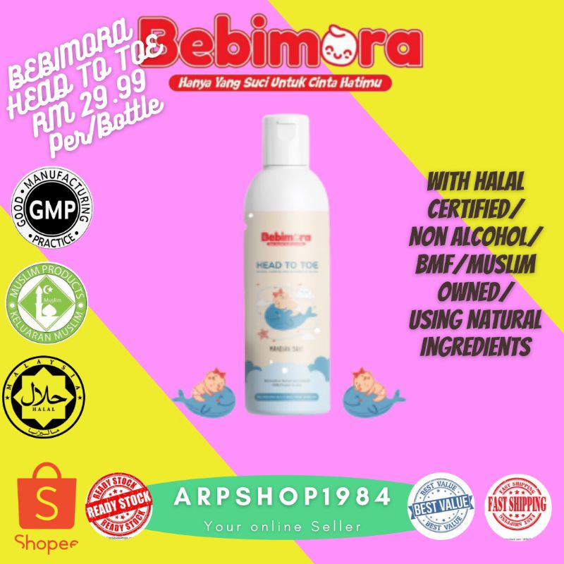 BEBIMORA HEAD TO TOE 300ml Shampoo Halal Certified BMF Muslim Product ...