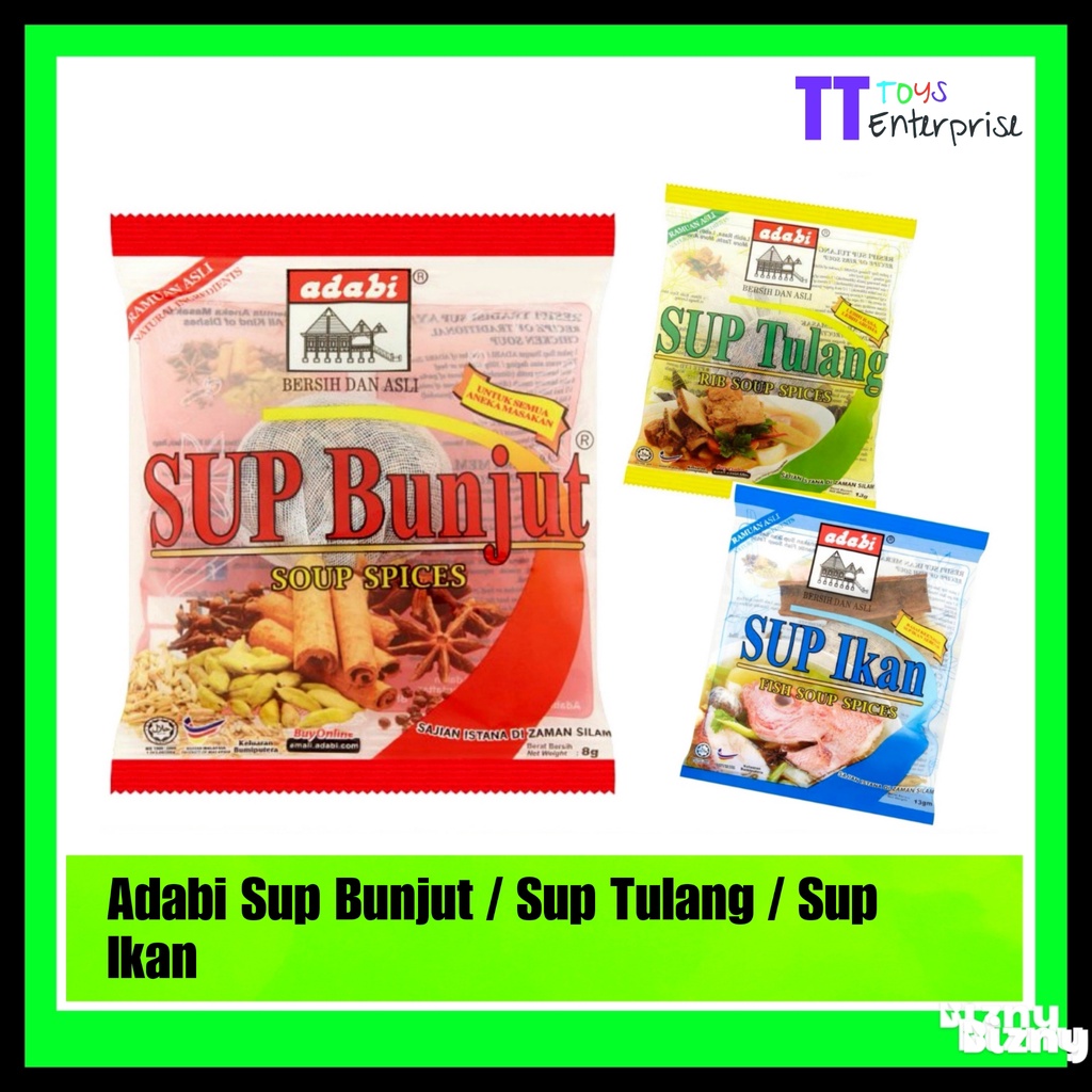 DS Adabi Sup Bunjut 8GM Sup Tulang 13gm Sup Ikan 13gm Fish Soup Spices ...