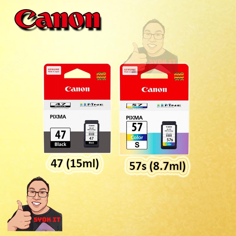 [ORIGINAL] CANON PG47 / PG 47/ PG-47 BLACK / CL57 / CL-57 / CL 57 COLOR ...