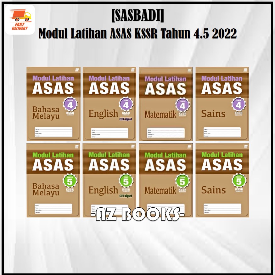 [AZ] SASBADI: Modul Latihan ASAS KSSR Tahun 4/Tahun 5 2022 | Shopee Malaysia