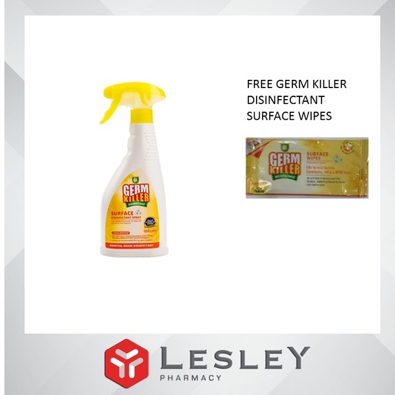Germ Killer Surface Disinfectant Spray 500ml (Free Germ Killer ...