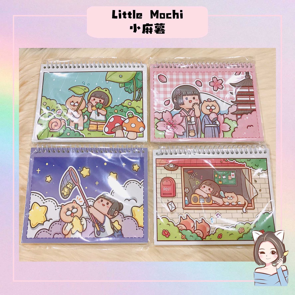 Duga Little Mochi A5 Size Double Side Release Paper Book Sticker ...