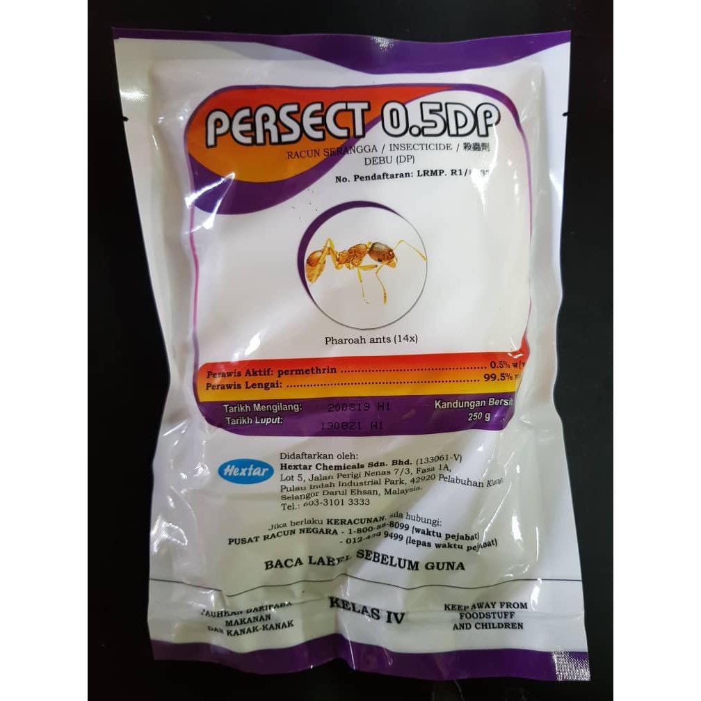 PERSECT 0.5DP INSECTICIDE ANT POWDER/RACUN SEMUT (250g) SERBUK SEMUT ...