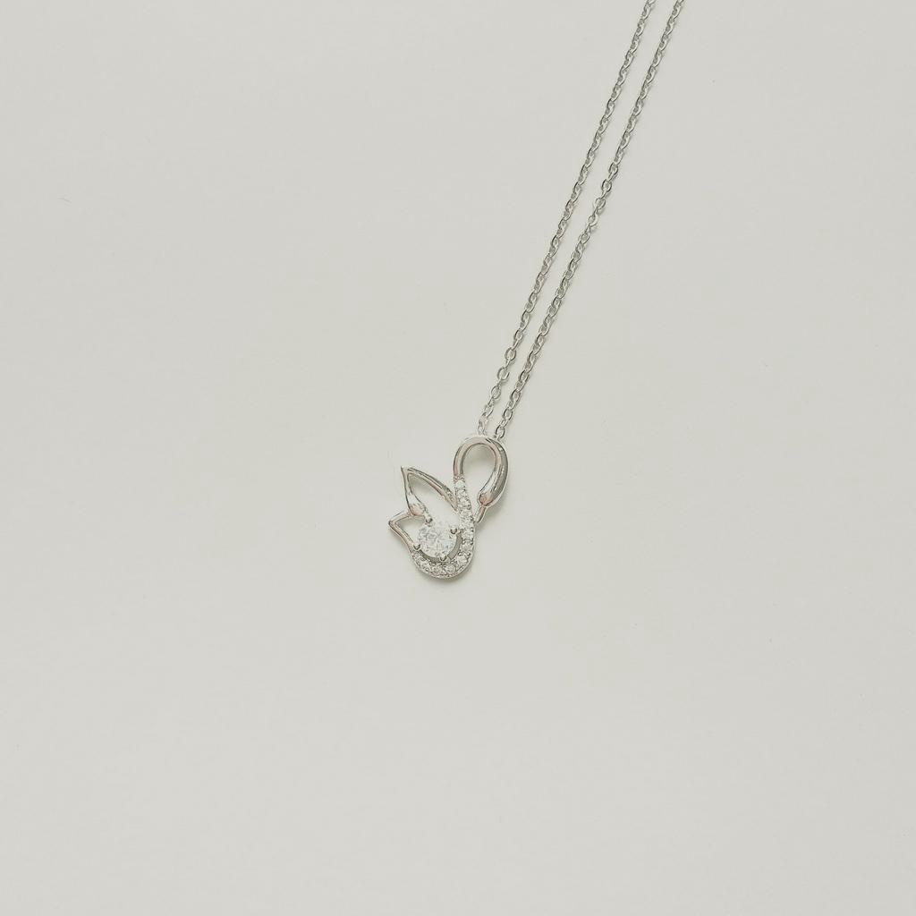 Sliver Swan Diamond Necklace 白银天鹅项链 | Shopee Malaysia