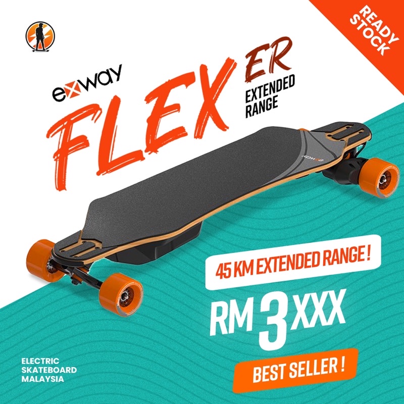 Exway FLEX RIOT Electric Skateboard (NEW BEST) | Shopee Malaysia