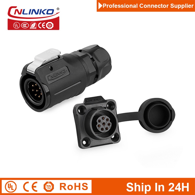 Cnlinko LP16 PBT Plastic Industrial Power Connector 2-9 Pin IP67 ...