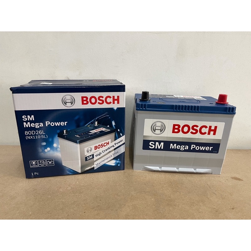 BOSCH NS70L (80D26L) SM MEGA POWER MF CAR BATTERY NX110-5L | Shopee ...