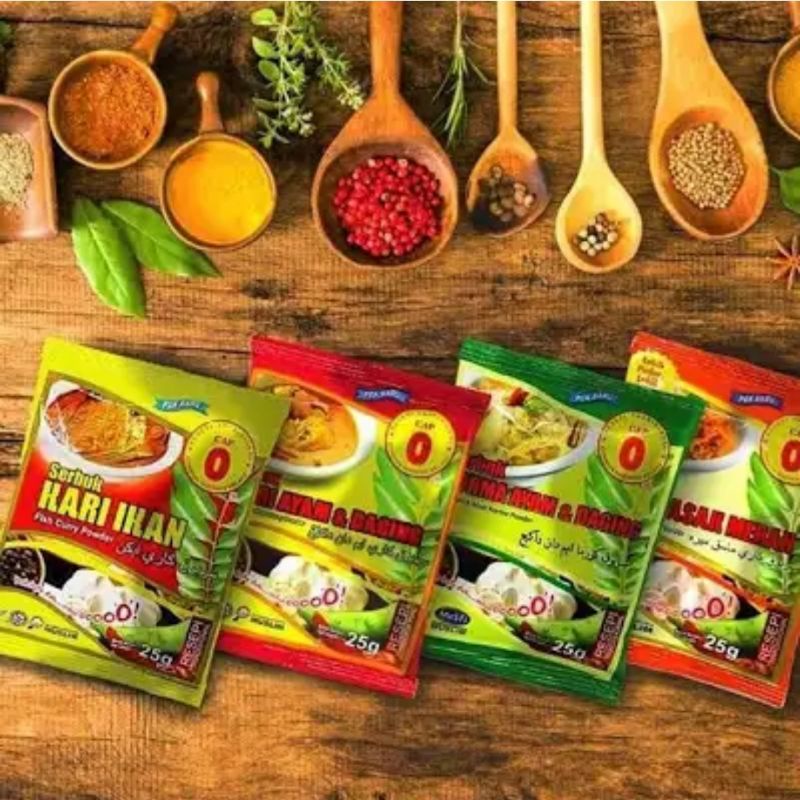 Rempah Kari Jenama Cap O 25g Kari Ikan / Masak Merah / Kurma Ayam ...