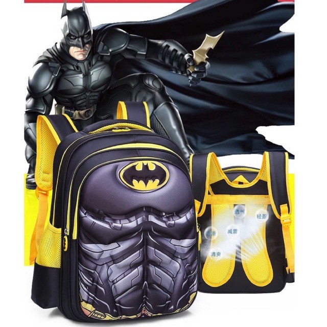 🇲🇾READY STOCK🇲🇾LARGE 3D BATMAN Kids Bag Children Cartoon School Bag ...