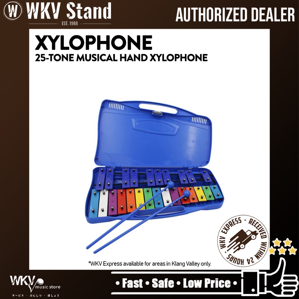 25 Tones Musical Hand Xylophone Glockenspiel Hand Knock Piano ...