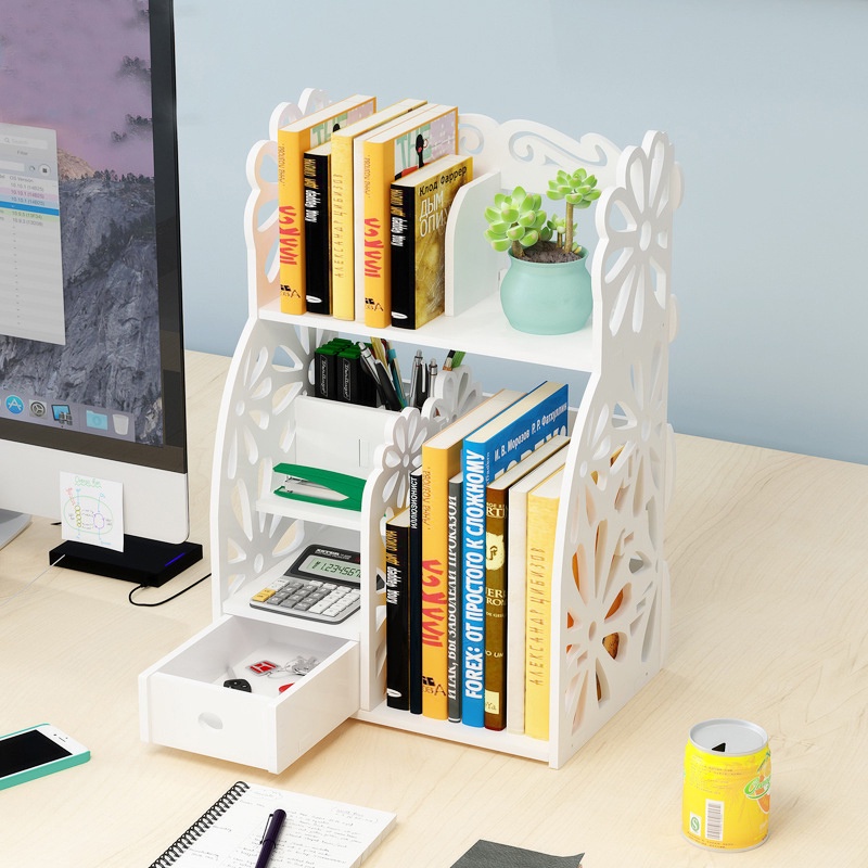 Student bedroom study room simple bookshelf desktop bookshelf storage ...