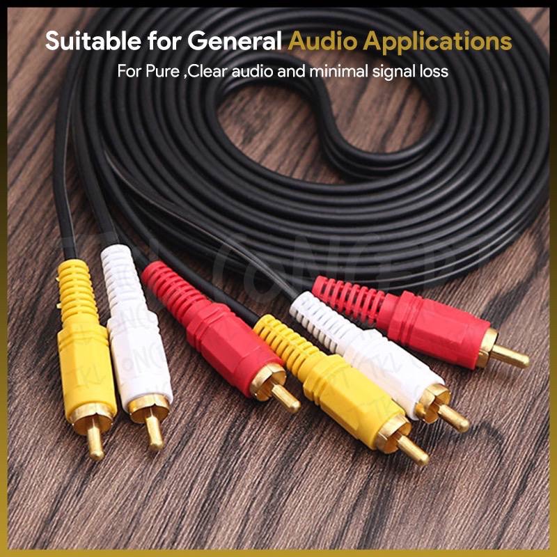 🔥READY STOCK🔥 TV AV CABLE 1.5MM 3 TO 3 -Amplifier -Digital Versatile ...