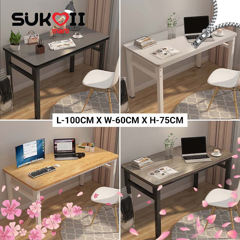 SKOI 100cm Computer Table Minimalist Design Large Ergonomic Student Computer Study Table ...