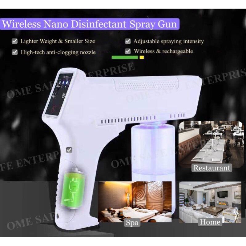 Wireless Disinfection Machine Sprayer | Blue Light Nano Spray Gun ...