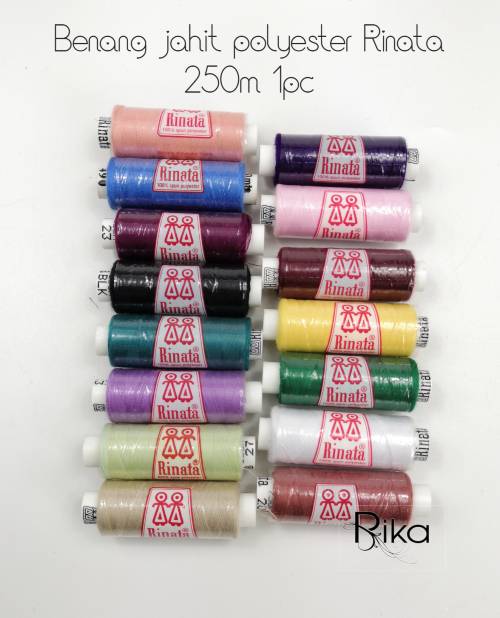 Benang jahit polyester RINATA 250m 1pc | Shopee Malaysia