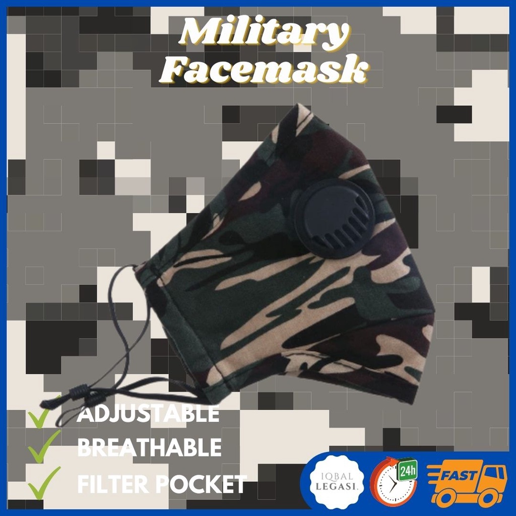 Facemask Askar Military Camo Face Mask Army Lelaki Tentera Malaysia ...