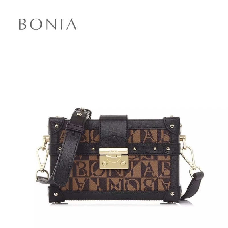 Bonia Monogram Aida Mini Trunk XS-Black | Shopee Malaysia