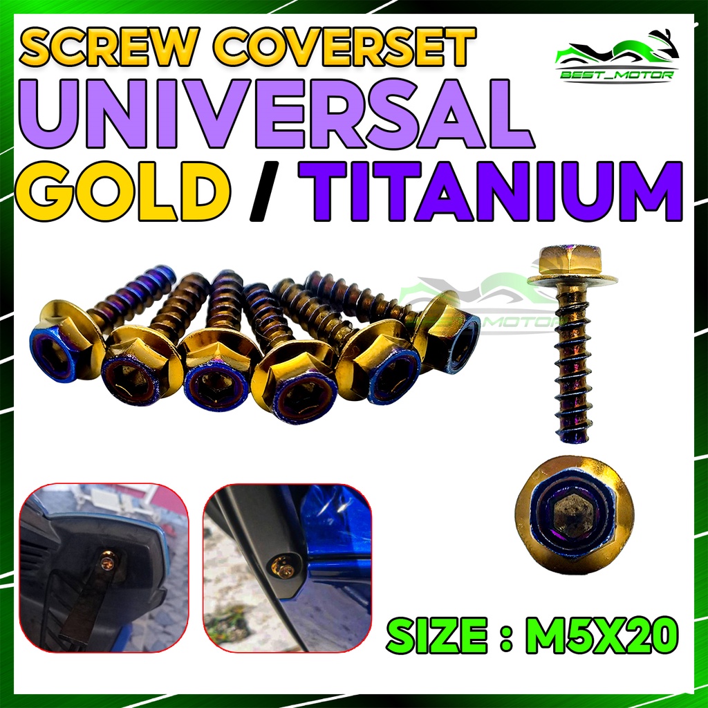 Body Cover Set Screw Trade Kasar Yamaha Thailand Gold Titanium ...