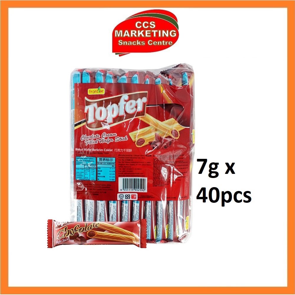 CCS Frontier Topfer Chocolate Cream Filled Wafer Stick / Black & White ...