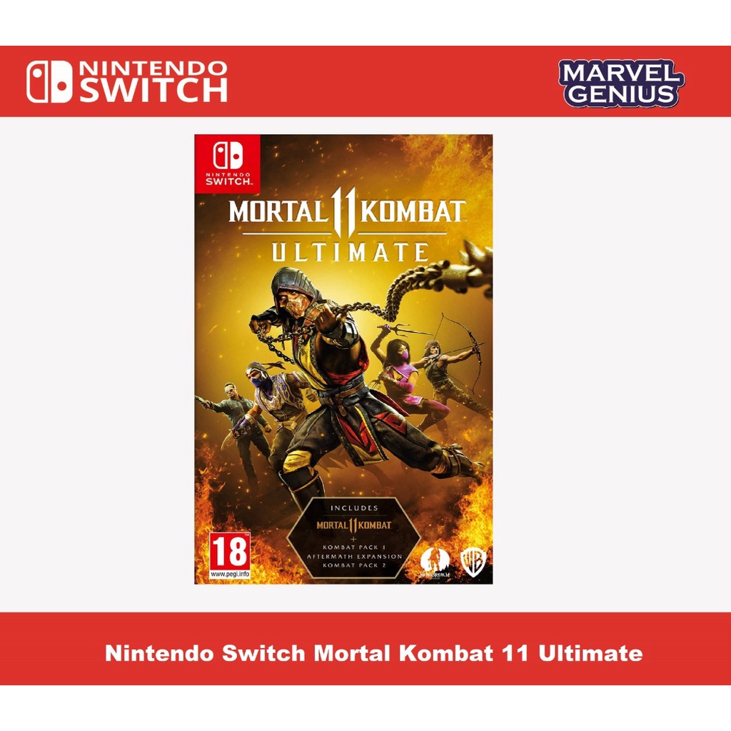 NSW NS Nintendo Switch GAME Mortal Kombat 11 STANDARD GAME CARD / Ultimate Digital Code (English ...