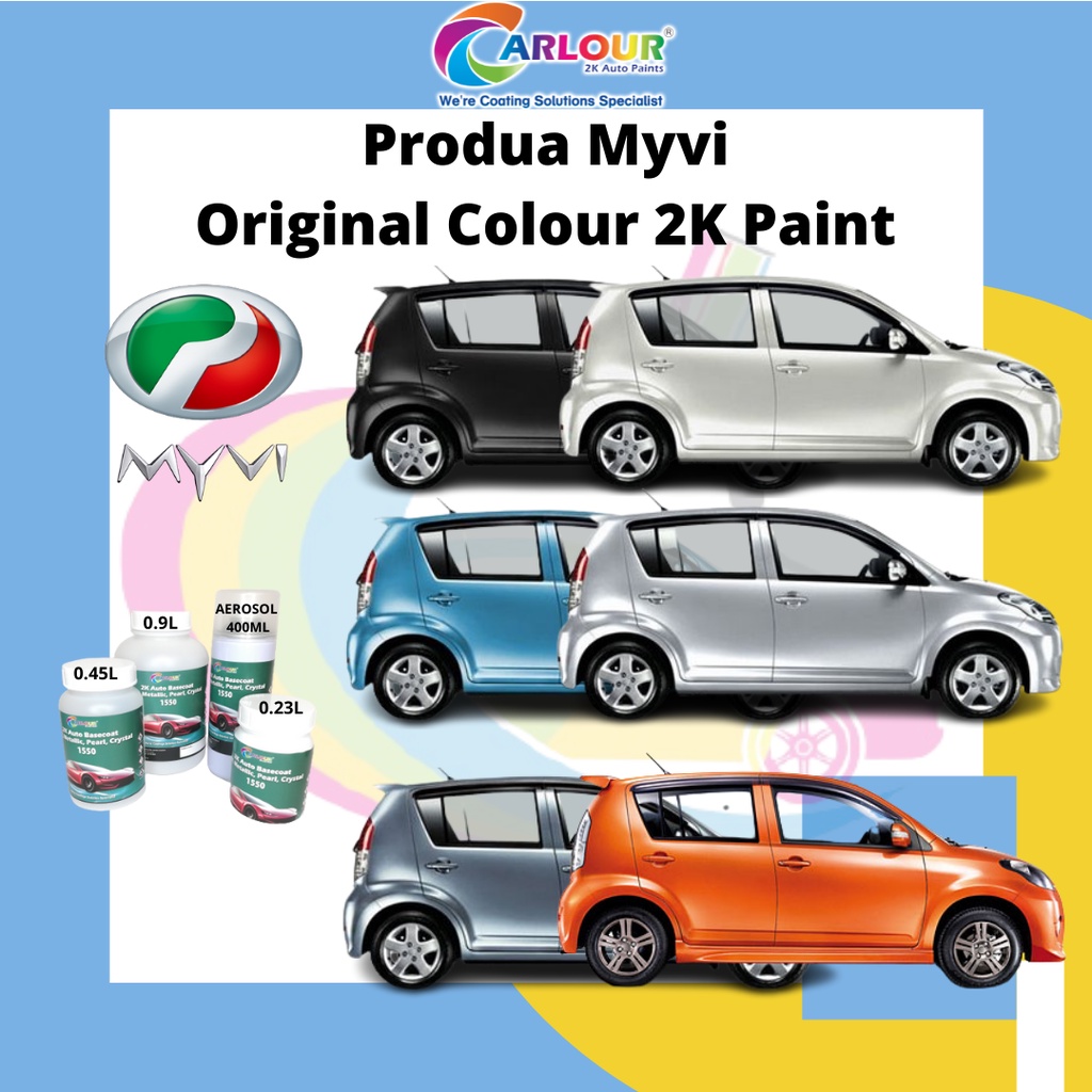 Perodua Myvi Pearl White 2008-2009 Original Color 2K Paint Basecoat ...