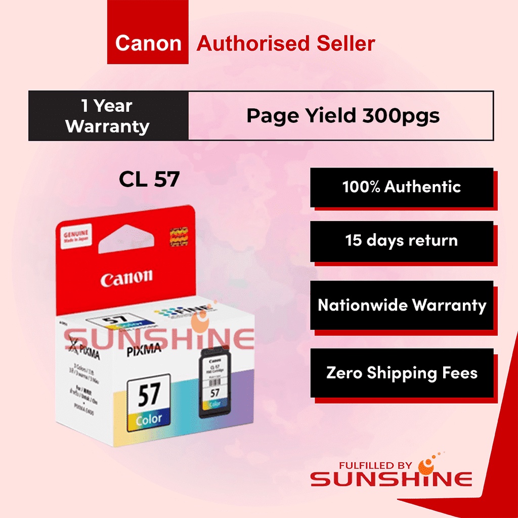 Canon Ink Cartridge - PG47 CL57 CL57s ( PG 47 PG-47 CL57 CL-57 CL 57 ...