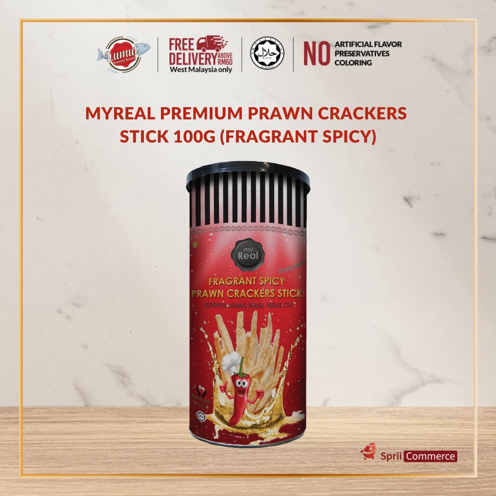100g Fragrant Spicy Prawn Cracker Stick Mala Keropok Udang | Shopee ...