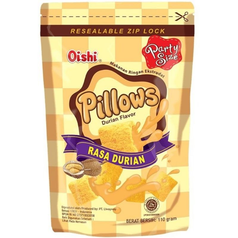 [HALAL] Oishi Pillows 110g Rasa Chocolate, Keju, Ubi Keladi, Cocopandan ...